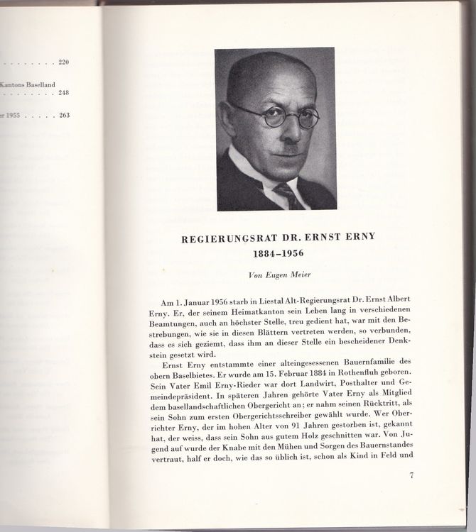 Baselbieter Heimatbuch von 1956 Band VII, von Dr. Paul Suter (Gebraucht ...