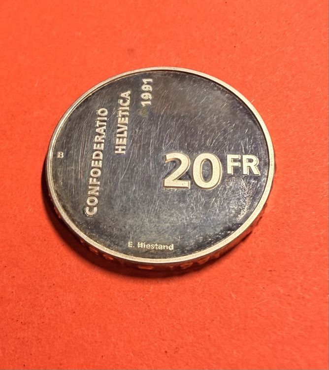 20 Fr. Pièce commémorative 700ans Argent (D'occasion) à Morges pour CHF ...