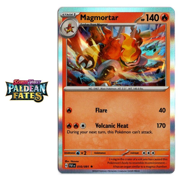 Paldean Fates Magmortar Magbrant Holo 010/091 EN | Kaufen auf Ricardo