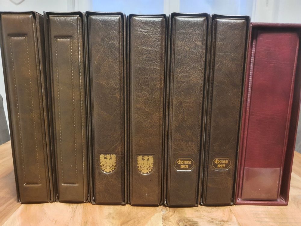 7 Ordner mit Hülle und Einlagenblätter für FDC / Karten (Gebraucht) in ...
