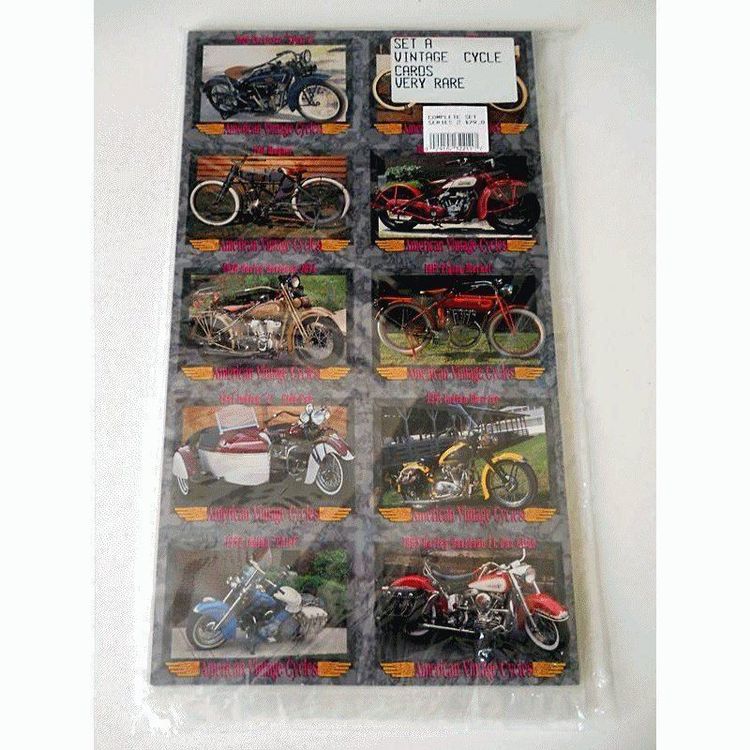 AMERICAN VINTAGE MOTORCYCLE TRADING CARDS HARLEY INDIAN 1993 (Neu und ...