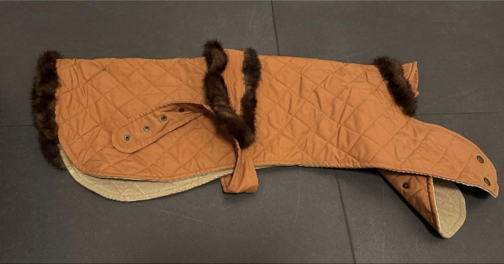 Hundemantel orange mit Fell, Gr. L, top Zustand (Gebraucht) in ...