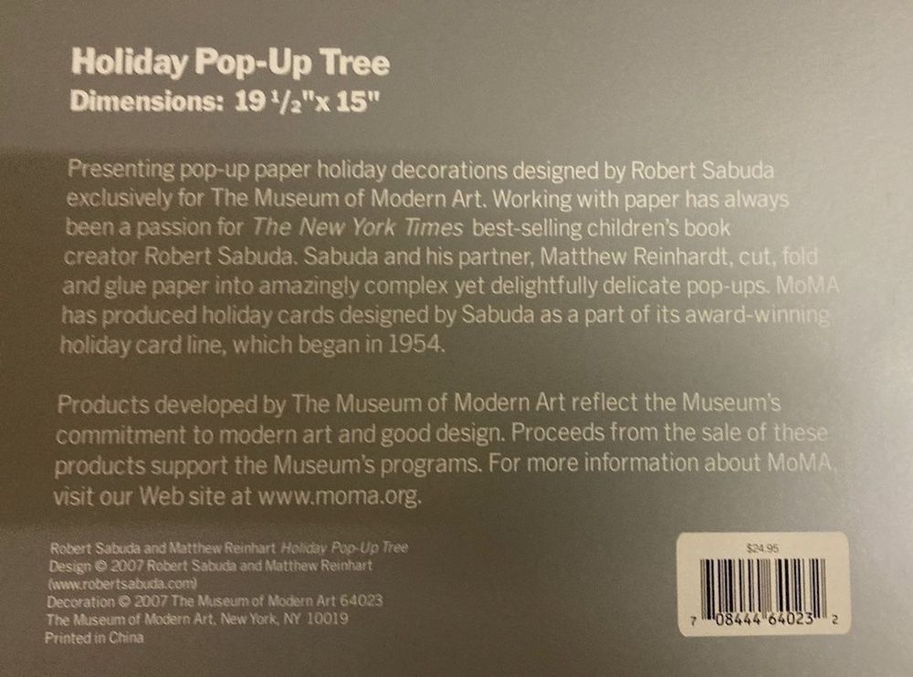 DESIGN . robert sabuda for moma . christbaum aus papier (Gebraucht) in ...