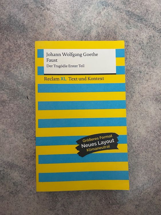 Goethe - Faust. Der Tragödie erster Teil - Reclam XL (Gebraucht) in ...