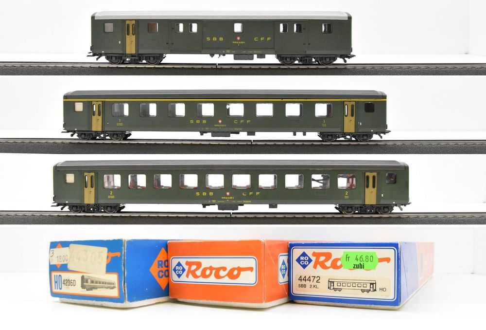 Roco 3x EW II Personenwagen der SBB, H0 GS mit OVP (Gebraucht) in St. Gallen für CHF 43 – mit ...