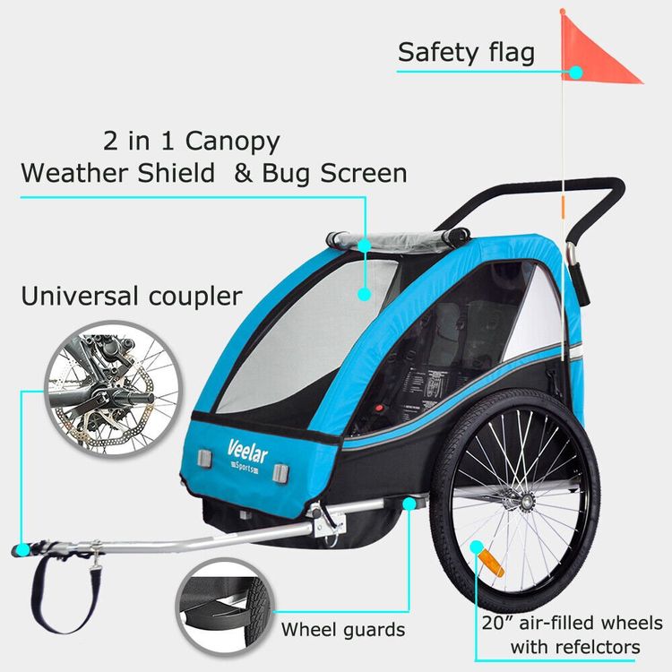 TIGGO VS 2 in 1 Kinderanhänger Fahrradanhänger Anhänger (Neu und originalverpackt) in Vinelz für ...