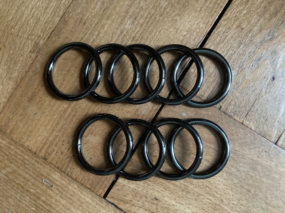 9 Metallringe 4cm, brüniert, für Schmuck zum Basteln (Neu (gemäss ...