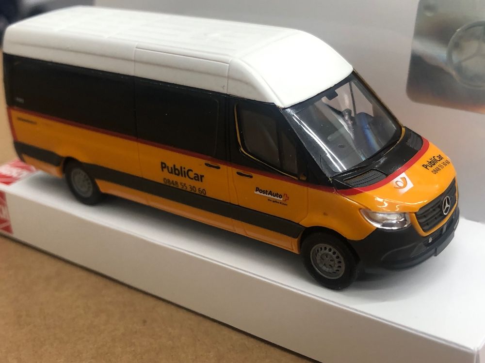 Mercedes Benz Sprinter Postauto Publicar PTT Bus Busch 1:87 (Neu und ...