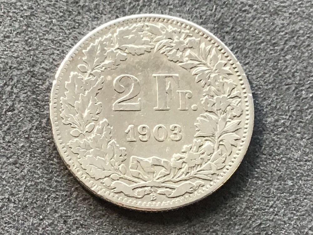2 Franken 1903 Silbermünze (Gebraucht) in Bülach für CHF 8 – mit Lieferung auf Ricardo kaufen