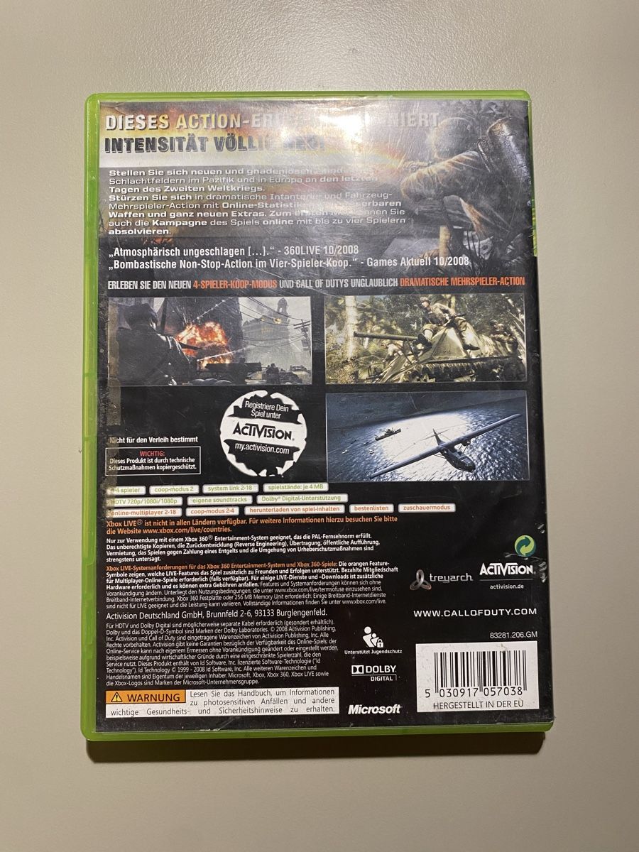 Call of Duty World at War für Xbox 360 (Gebraucht) in Langenthal für ...