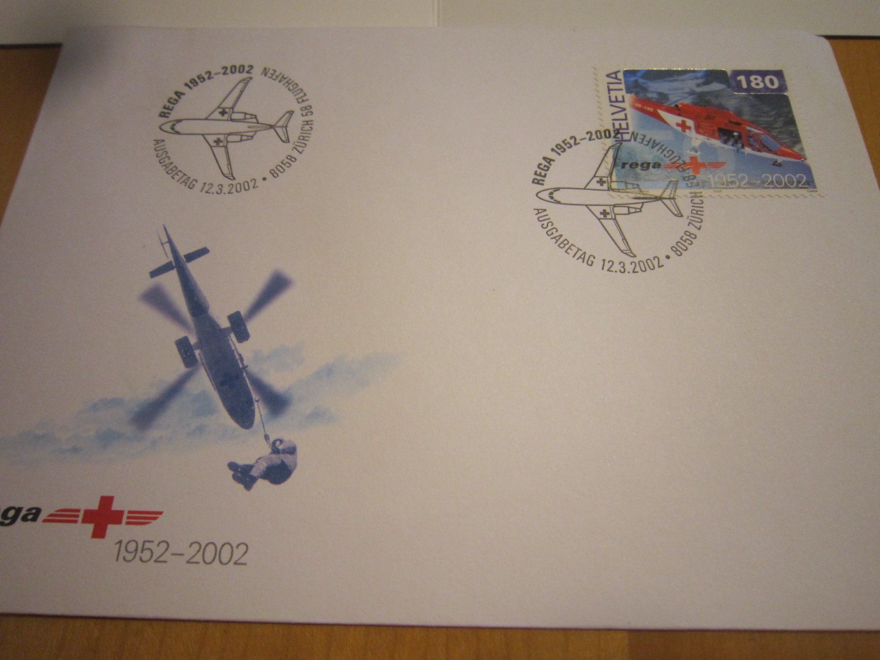 CH 2002 FDC Blatt und PTT Blätter REGA (Gebraucht) in Gordola für CHF 1 ...