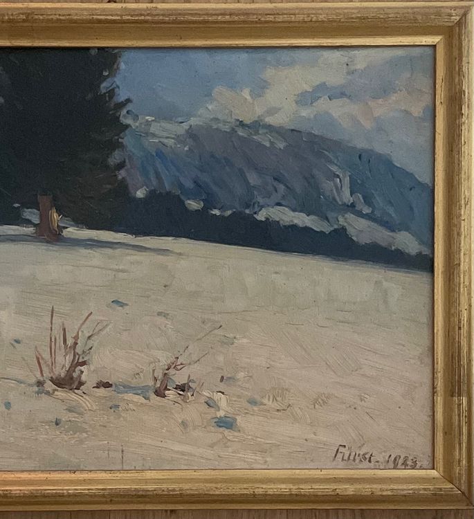 Edmund Fürst (1874-1955) Winterlandschaft Gemälde (Gebraucht) in Root ...