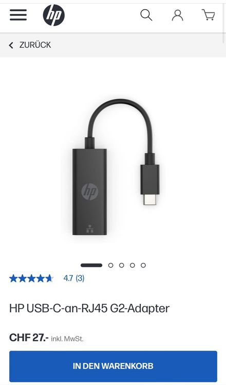 HP USB-C - RJ45 Adapter | Kaufen auf Ricardo HP USB-C - RJ45 Adapter | Kaufen auf Ricardo