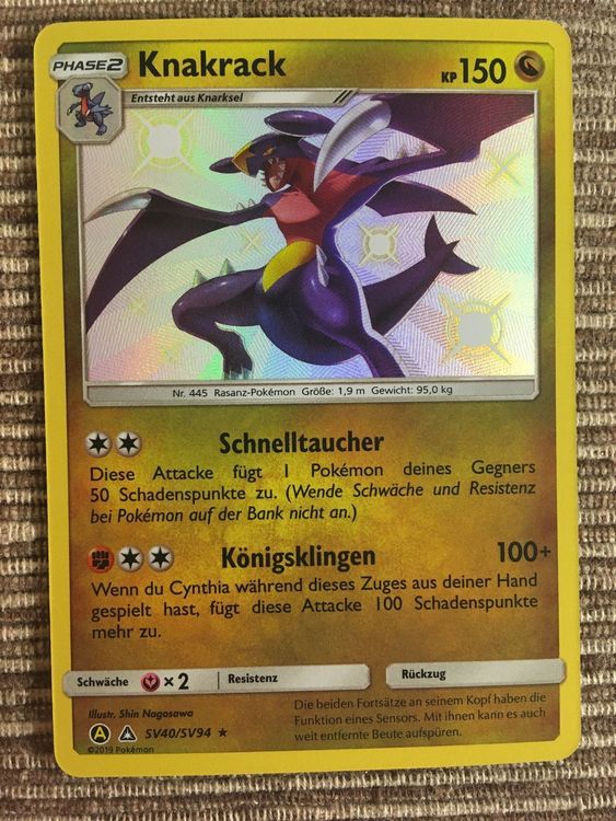 Pokemon Knakrack Shiny Hidden Fates DE (Neu (gemäss Beschreibung)) in ...
