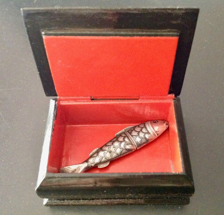 E., Russland Fisch Silber Niello antik Schatulle Lack 1900 (Gebraucht) in Klosters für CHF 60 ...