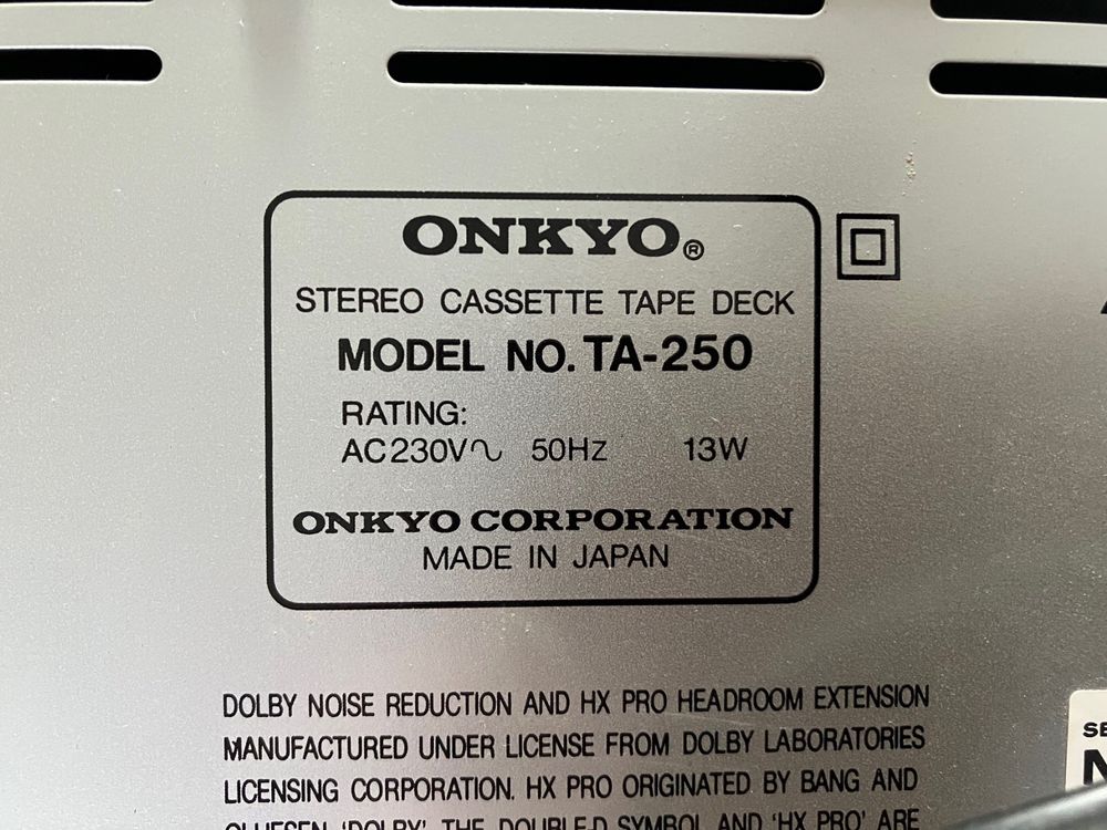 Tapedeck Kassettendeck Onkyo TA-250 (Gebraucht) in Winterthur für CHF ...