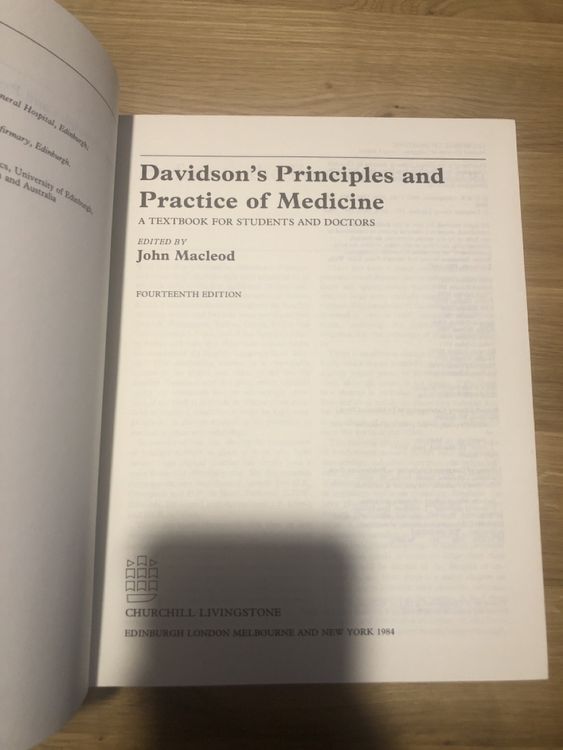 Davidson’s principles & practice of medicine (Neu (gemäss Beschreibung ...