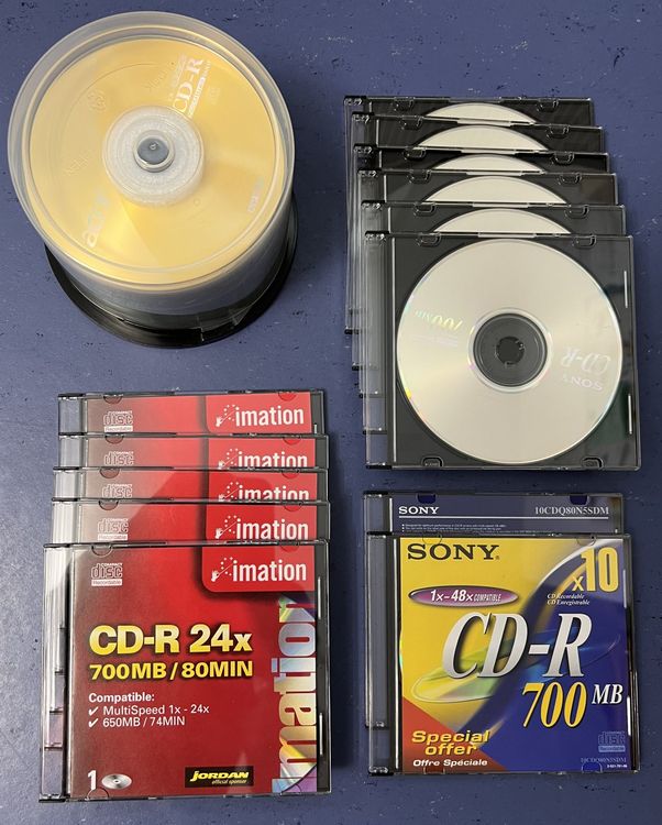 Beschreibbare CD-R80, 700 MB und CD-Hüllen | Kaufen auf Ricardo