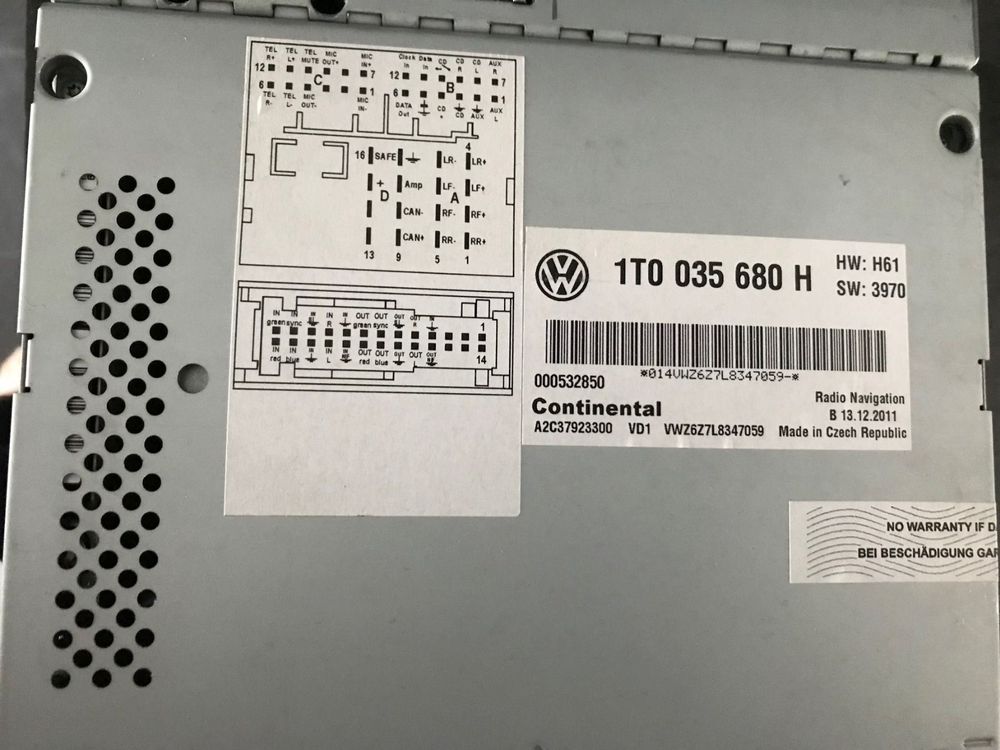 Original Autoradio VW Golf 6 (Gebraucht) in Wuppenau für CHF 237 – mit ...