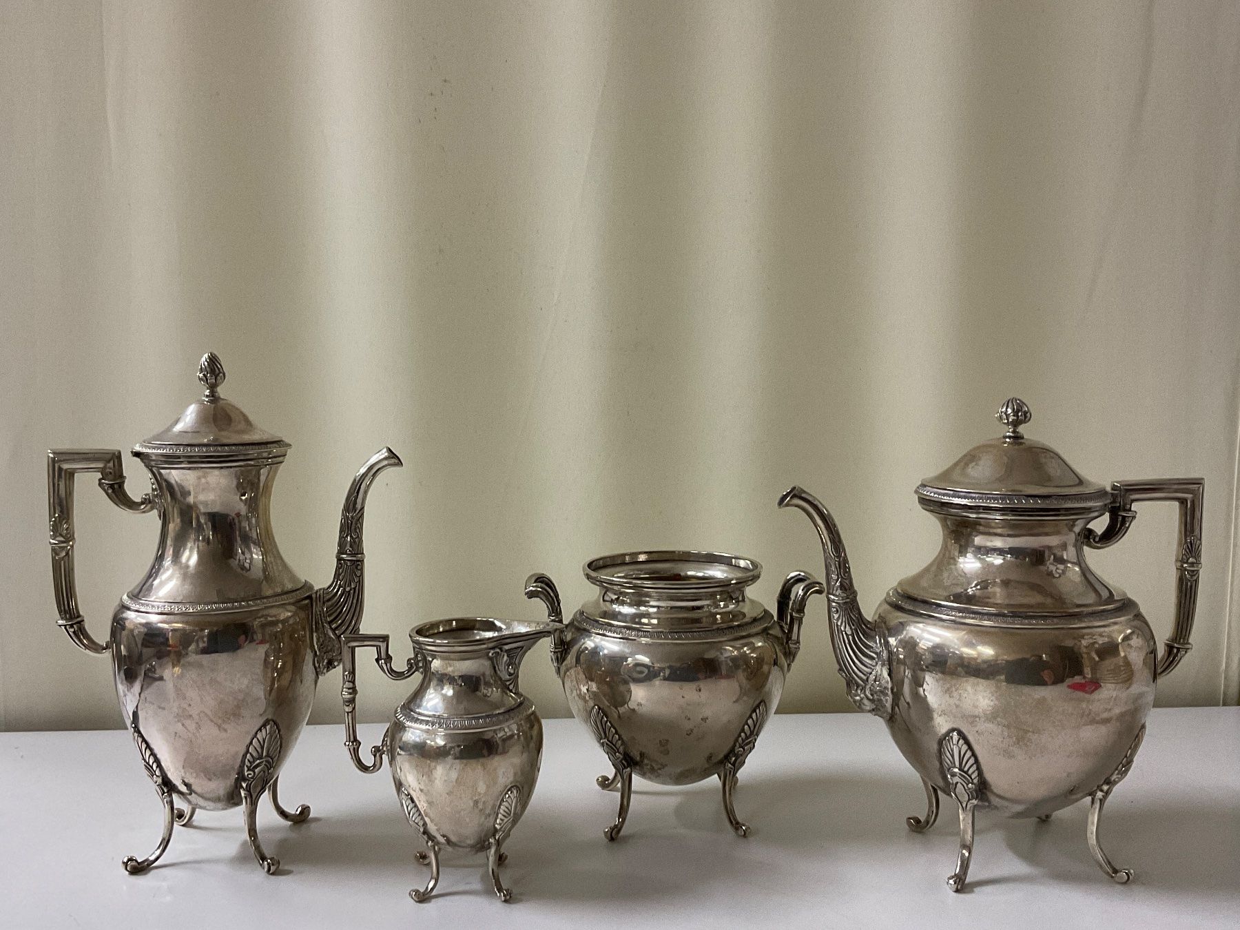 Antikes Teeservice Silber mit Dianakopfpunze Wien/1872-1922 (Gebraucht ...