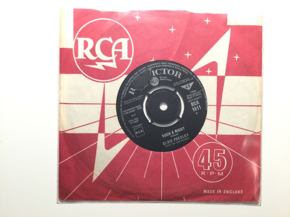 Elvis Presley Single - Such A Night/Never Ending (UK) (Gebraucht) in ...