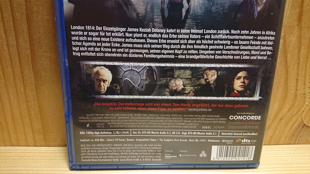 TABOO 1. Staffel auf Blu-Ray mit Tom Hardy (Gebraucht) in Wilderswil für CHF 9.9 – mit Lieferung ...