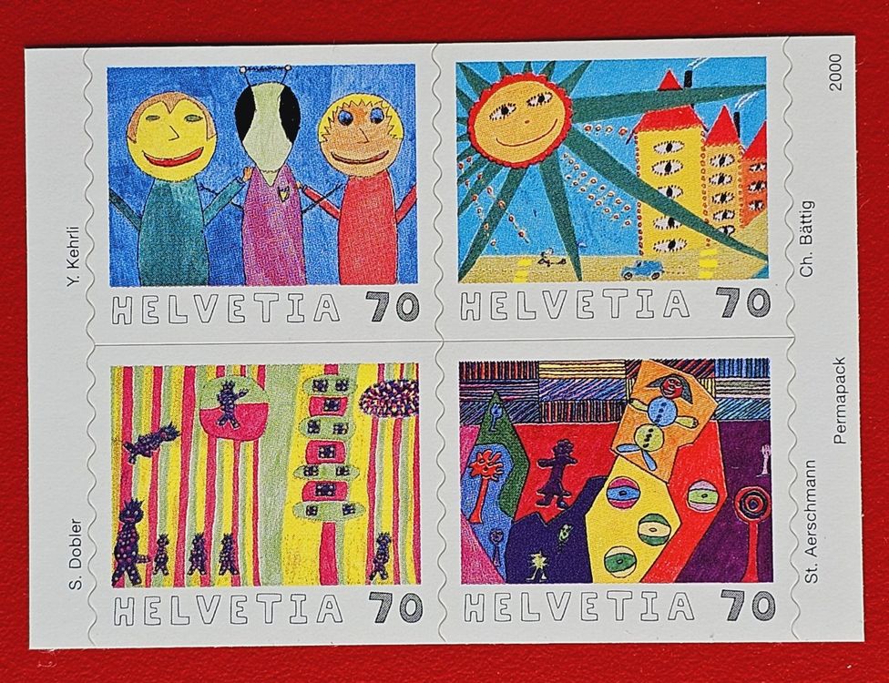 KINDERZEICHNUNGEN 1006 - 1009 AUS MARKENHEFT 69 2000** (Neu (gemäss Beschreibung)) in Düdingen ...