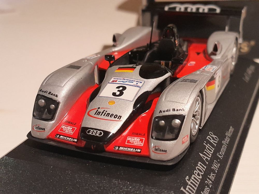 Minichamps 1:43 Audi R8 Infineon Le Mans 2002 Krumm/Peter/We (Neu und ...