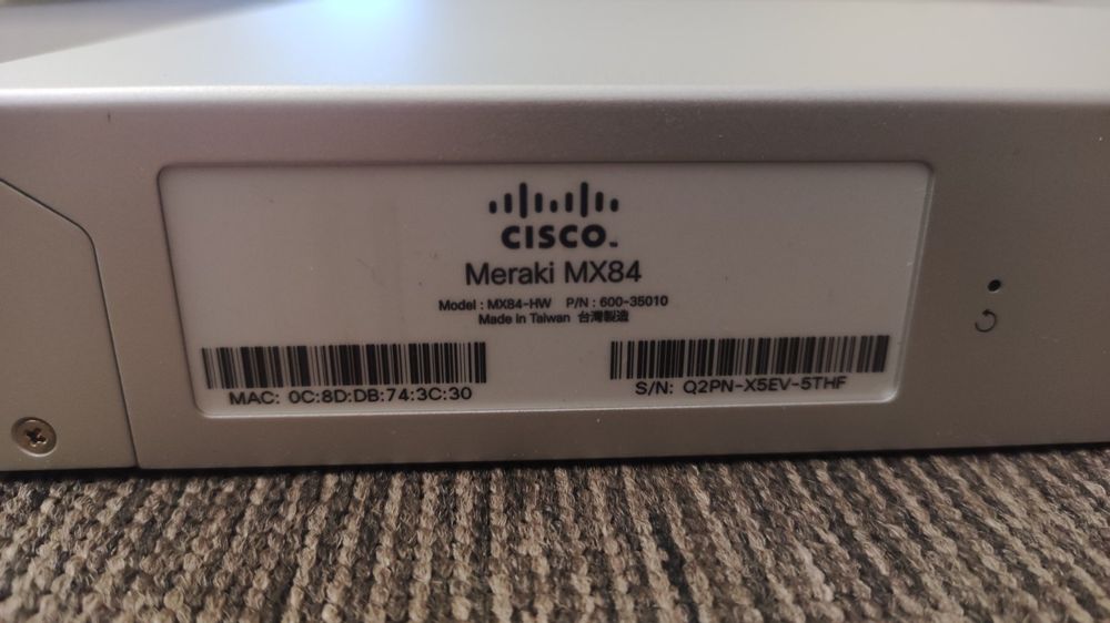 Cisco Meraki MX84 – Security Appliance / Firewall (Gebraucht) in Lenk ...