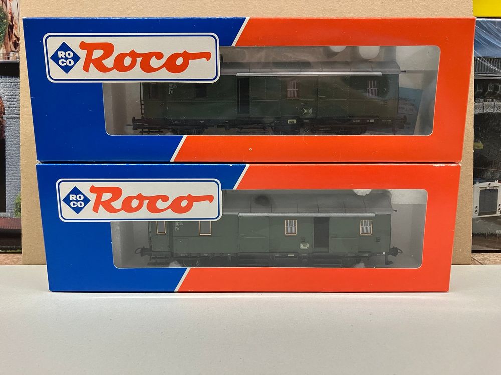 Roco 2x44222 Gepäckwagen "Donnerbüchse" der DB, Epoche III | Kaufen auf ...
