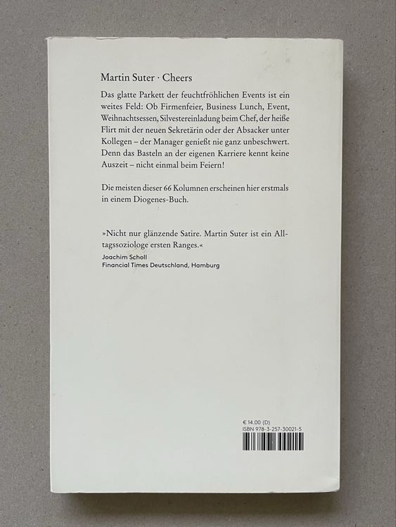 Martin Suter „Cheers“ - Feiern mit der Business Class (Gebraucht) in ...
