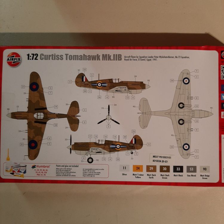 2505 ... Curtiss Tomahawk Mk II B ... Airfix 01003 (Neu (gemäss ...