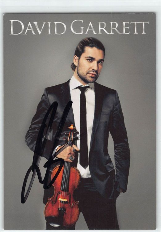 DAVID GARRETT AUTOGRAMMKARTE - echte Unterschrift, ab 1.-- | Kaufen auf ...