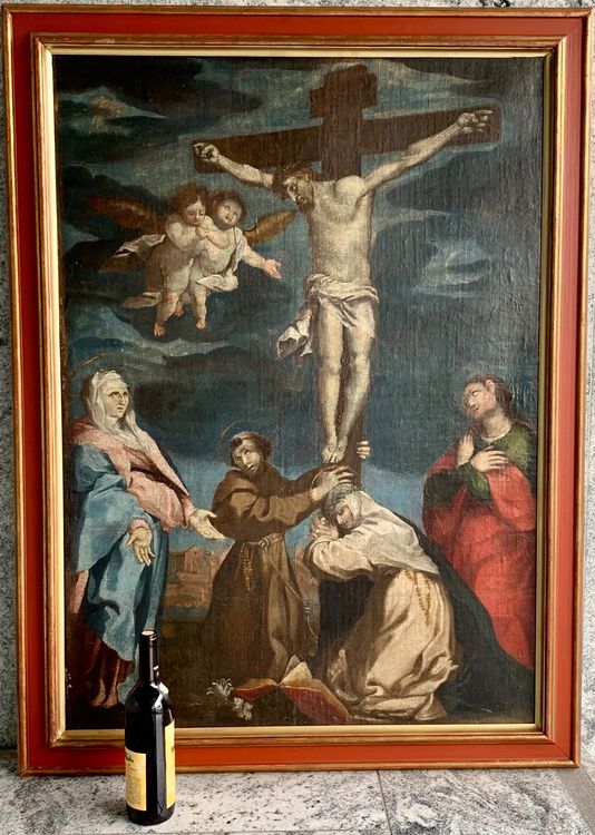 18.Jh. Antike grosses Heilige Kreuzigung Gemälde | Kaufen auf Ricardo