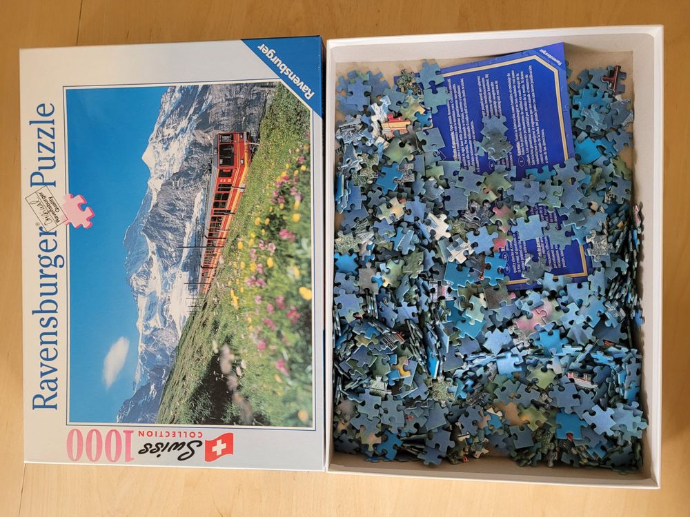 Puzzle 1000 Jungfraubahn Ravensburger (Gebraucht) in Wiesendangen für CHF 11 – mit Lieferung auf ...