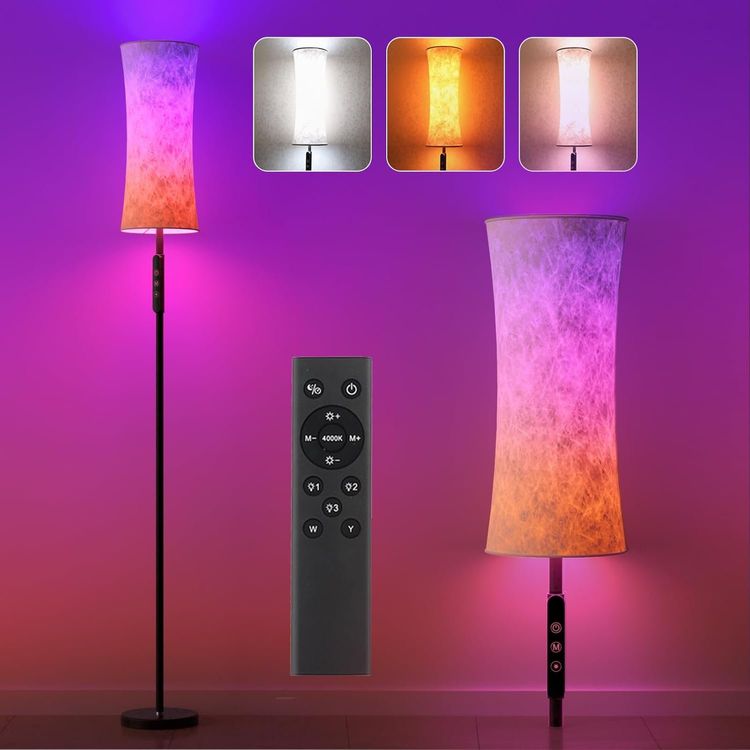 LED RGB Stehlampe Touch-Fernbedienung, 1500 Lumen 5 Stufen (Neu und ...