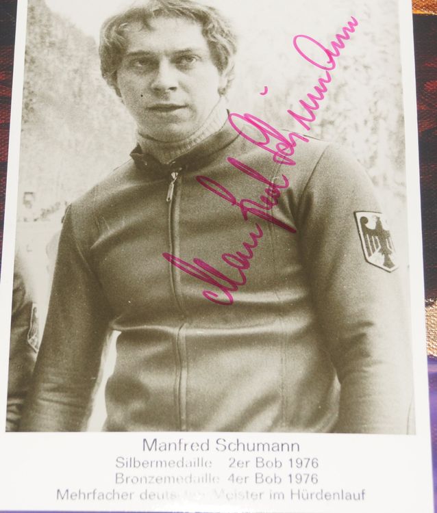 Manfred Schumann Deutscher Meister Hürdenlauf Autogrammkarte (Gebraucht ...
