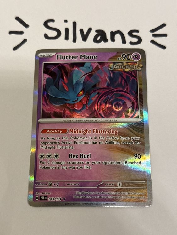Flutter Mane Holo 043/131 Prismatic Evolutions Englisch (Neu (gemäss ...