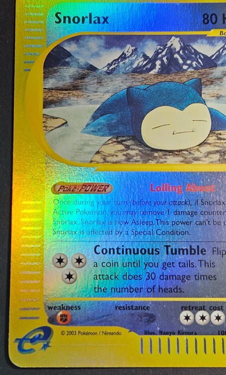 Pokemon Snorlax 100/144 - Rev.-Holo - Skyridge (EN) (Gebraucht) in ...