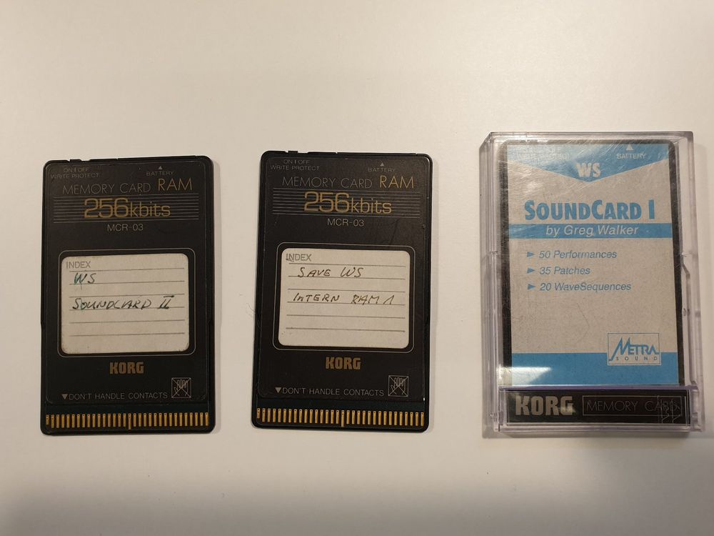 3x Korg MCR, Memory Cards für M1 (Gebraucht) in Herisau für CHF 30 ...