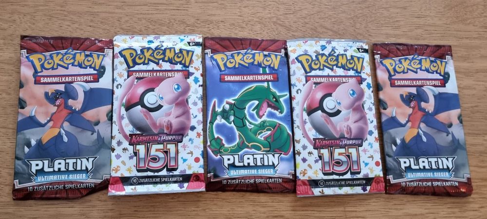 Pokémon Platin und 151 Booster leer/empty - sauber geöffnett | Kaufen ...