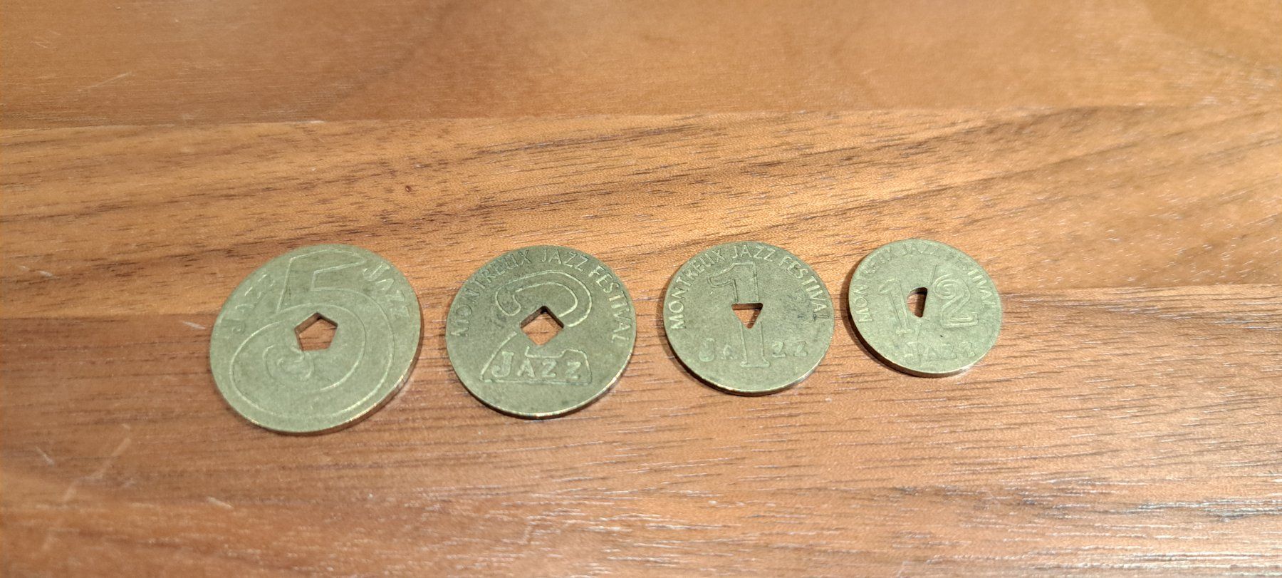 Lot de 4 jetons / tokens Montreux Jazz Festival – Vintage (D'occasion ...