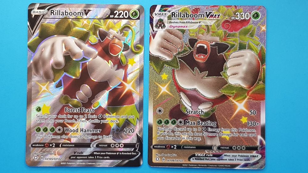 Rillaboom V + Rillaboom VMAX – Shiny Rare – Shining Fates EN (D ...