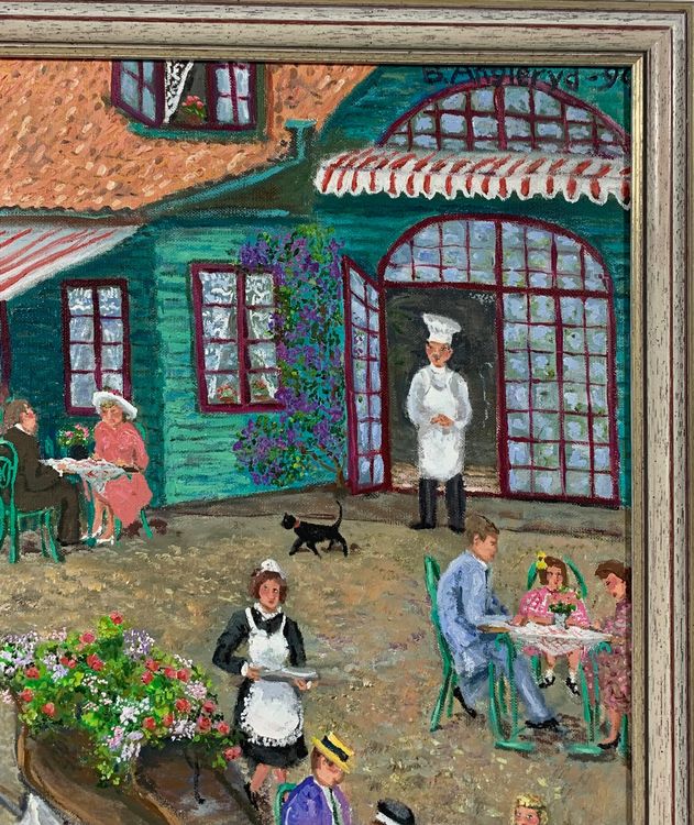 Birgitta Anglerdy (1939) Restaurant Szene Gemälde (Gebraucht) in Root für CHF 70 – mit Lieferung ...