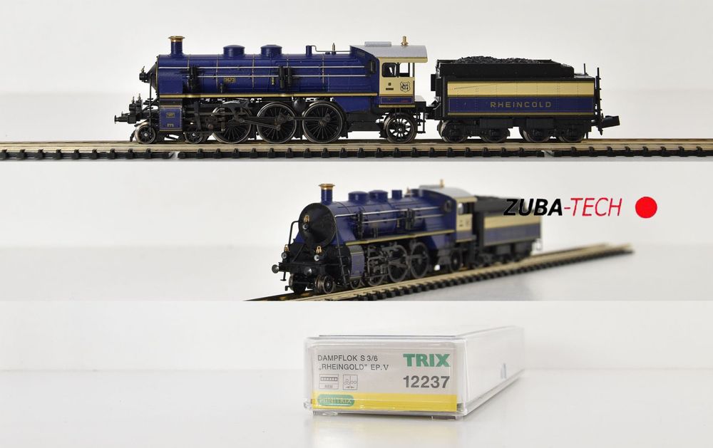Minitrix 12237 Dampflok S 3/6 Rheingold Spur N GS Analog OVP (Gebraucht ...