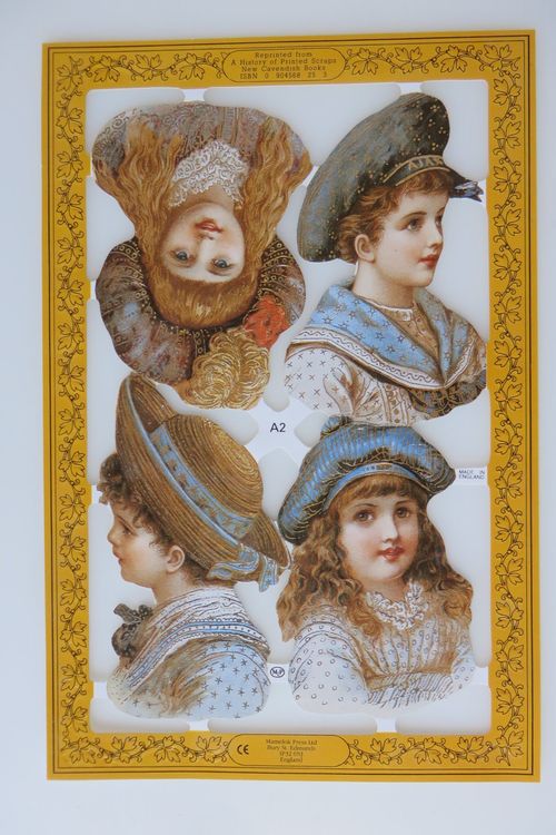 KINDER MIT HUT GLANZBILDER POESIE-ALBUM OBLATEN, ca1980er GB | Kaufen auf Ricardo