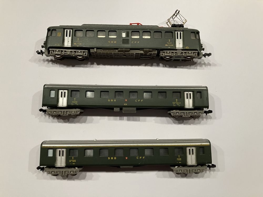 SBB Triebwagen RBe 4/4 mit zwei Wagen, Lima, Spur N | Kaufen auf Ricardo