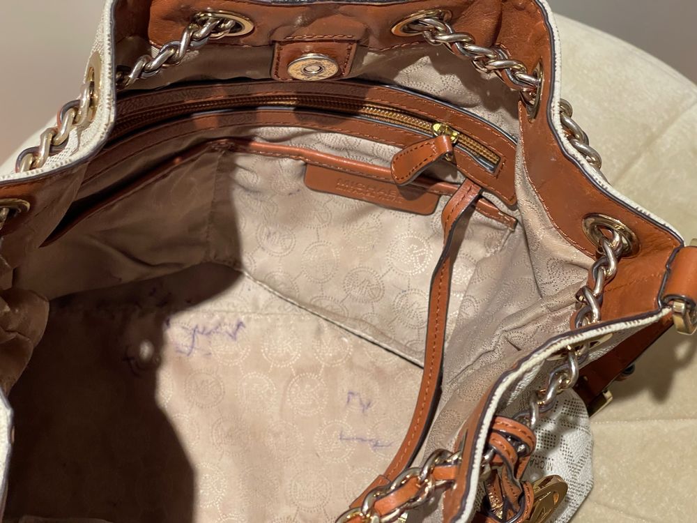 MICHAEL KORS BEUTEL TASCHE WEISS MONOGRAM MEGA (Gebraucht) in LUZERN ...