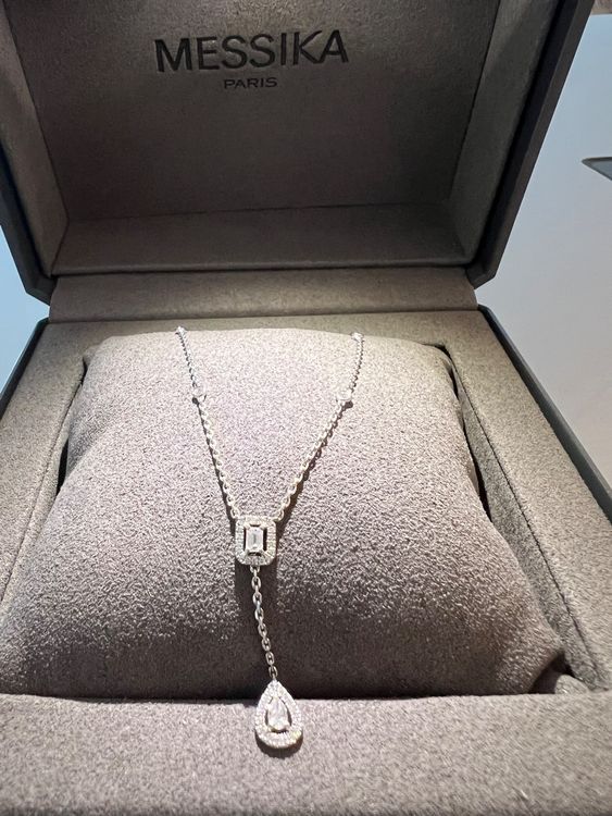 necklace MESSIKA MY TWIN TIE white gold diamonds | Kaufen auf Ricardo