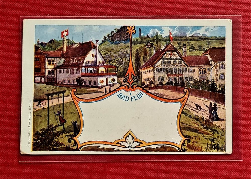 Flüh - Hotel Bad - Dorfpartie - Litho - 1901 | Kaufen auf Ricardo